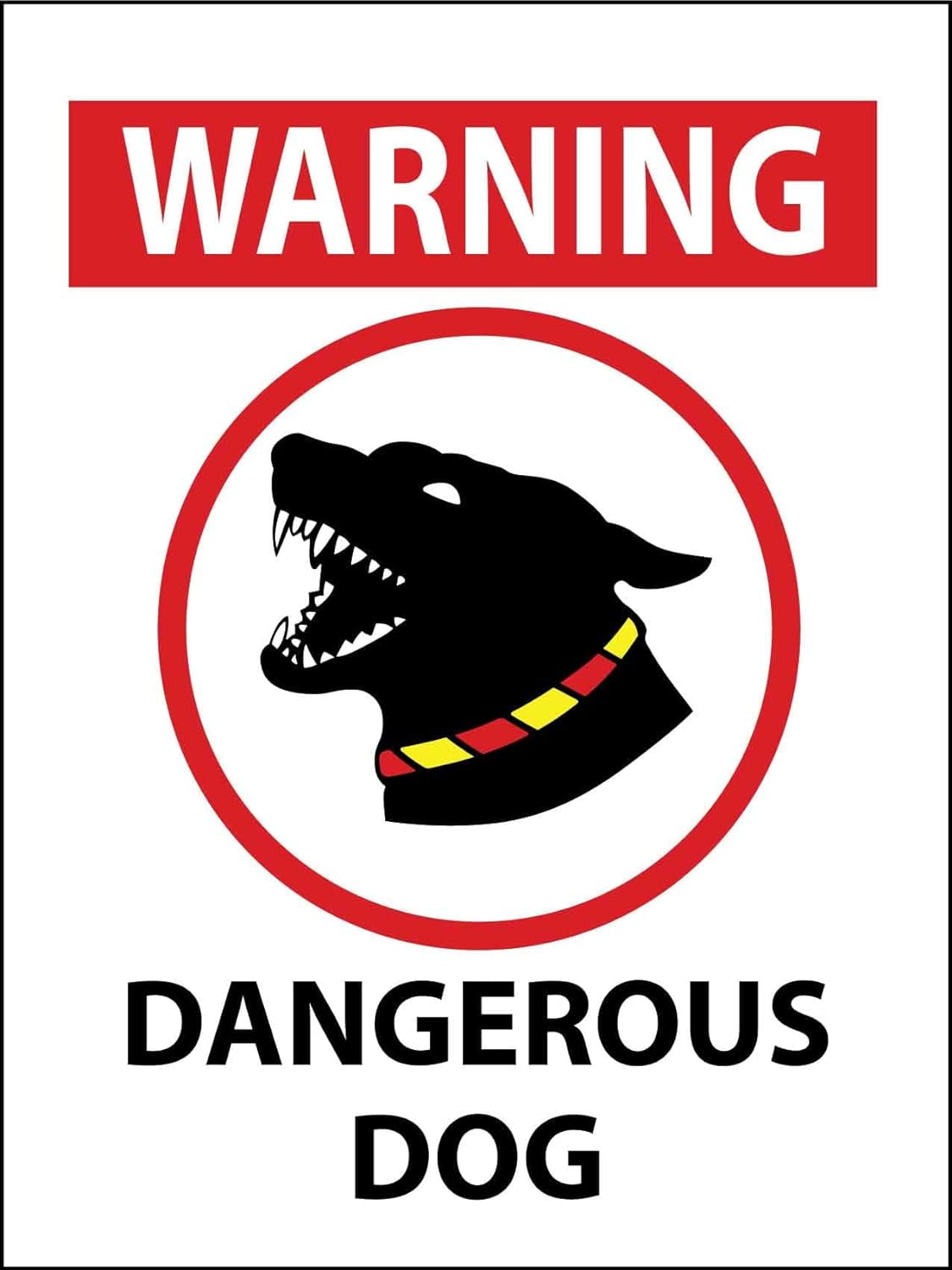 Warning Dangerous Dog Sign Metal Tin Sign12x16 Inches Caution Danger ...