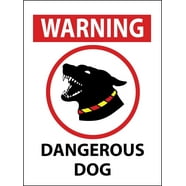 Warning Dangerous Dog on Premises Sign - Walmart.com