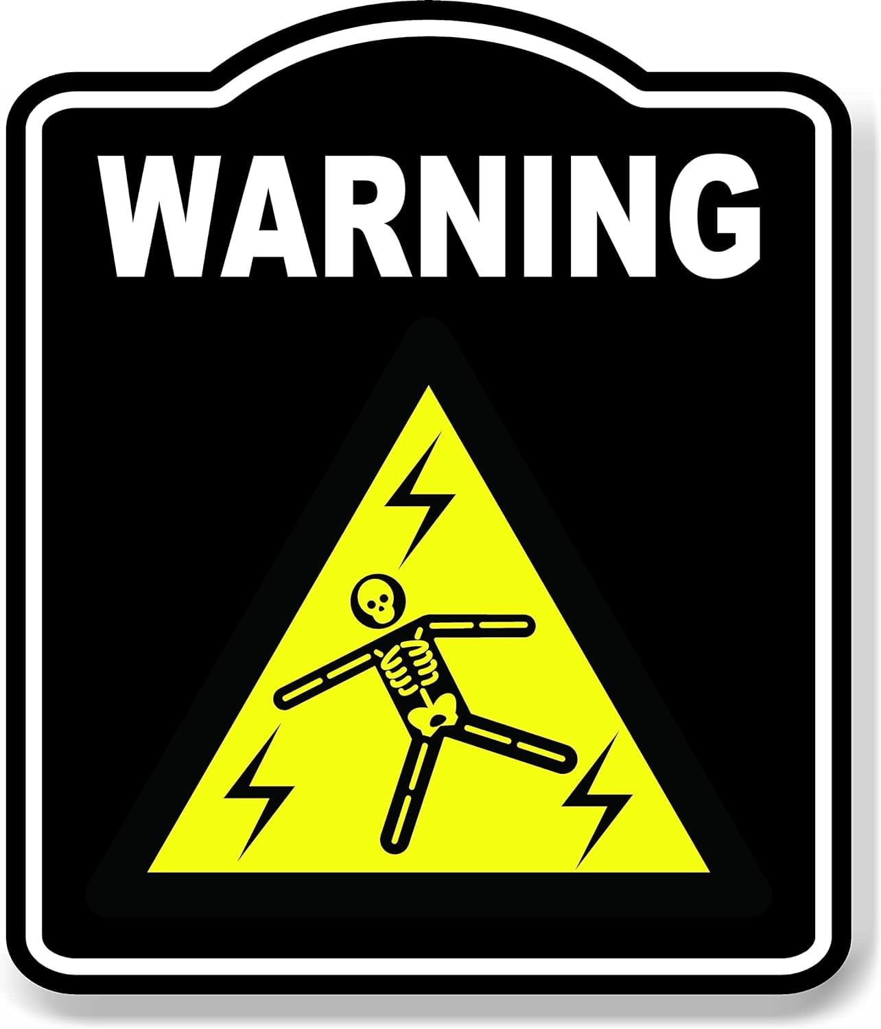 Warning Death Caution OSHA Danger BLACK Aluminum Composite Sign, 15"x18 ...