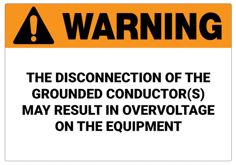 Warning Disconnection Of The Grounded Conductor Funny Vintage Tin Signs ...