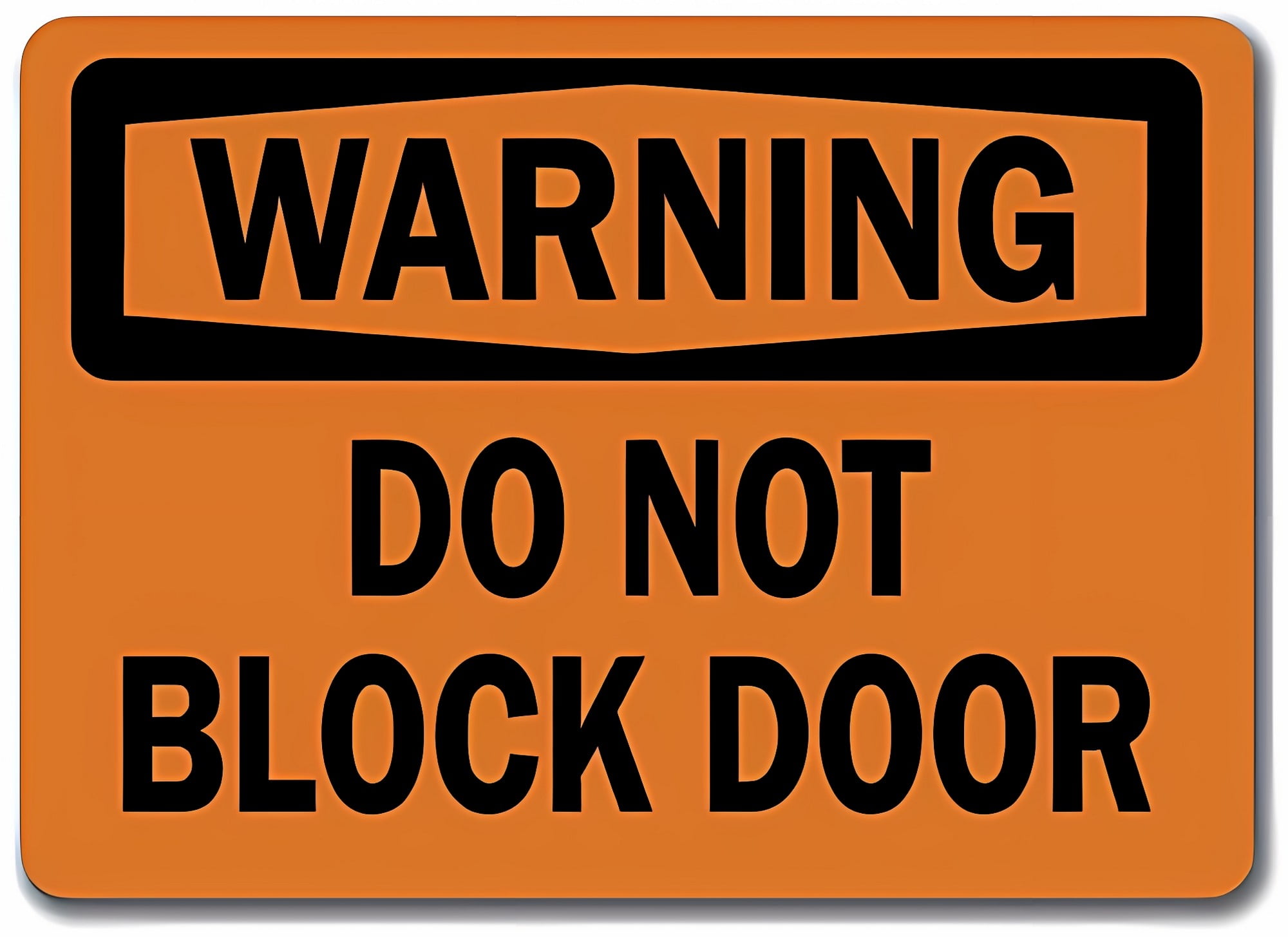 Warning Do Not Block Door Sign - 8"x12" Durable Tin Metal Decor, Safety ...