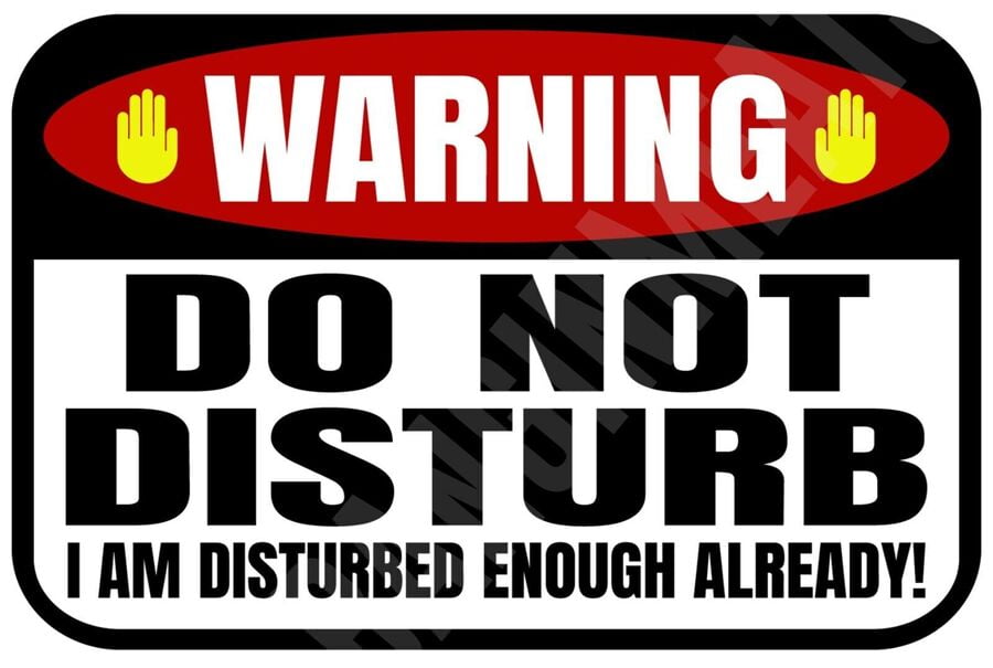 Warning Do Not Disturb Funny Metal Aluminum Sign Metal Aluminum Sign ...
