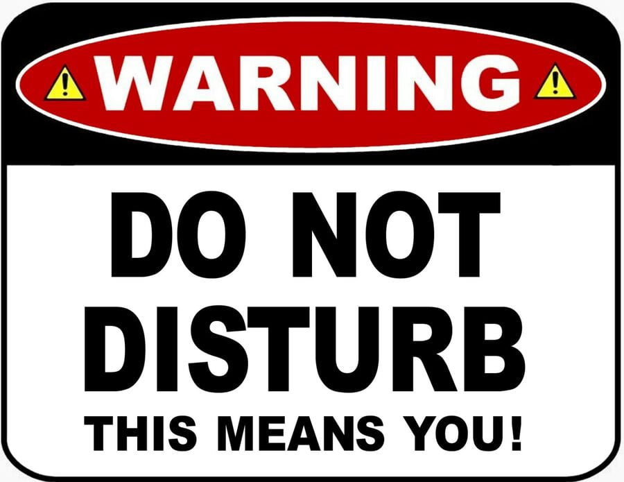 Warning Do Not Disturb This Means You! Funny Metal Sign Size: 16 x 12 ...