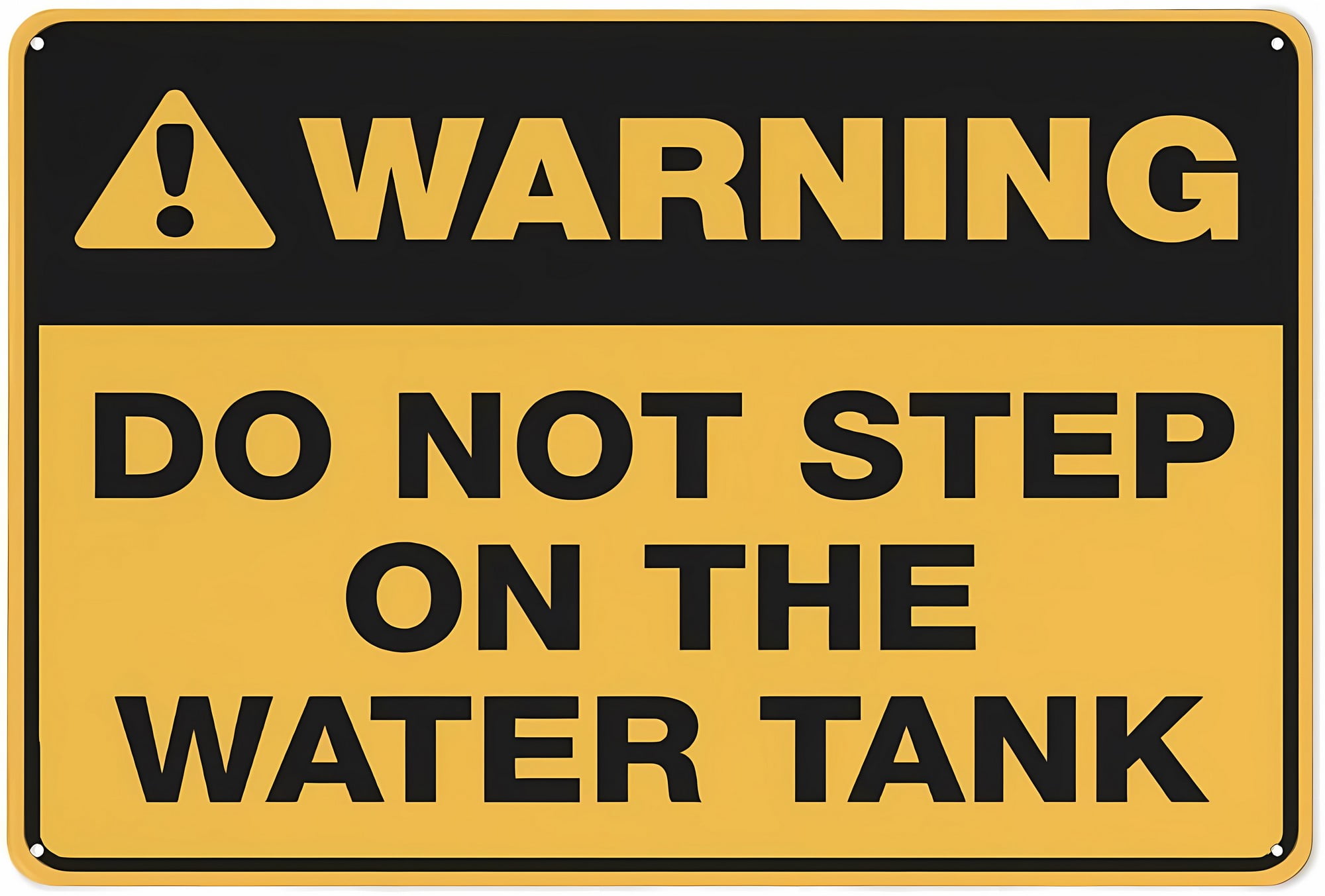 Warning Do Not Step On The Water Tank Sign - 8"x12" Warning Tin Sign ...
