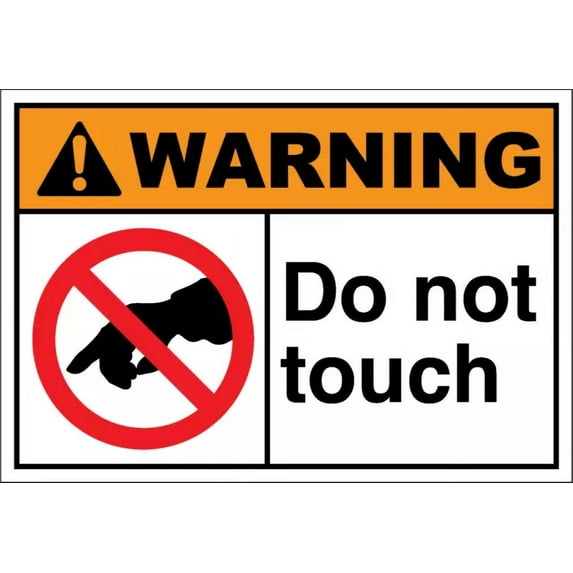 Warning Do Not Touch Sticker Phone Decal Water Bottle Stickers Car ...
