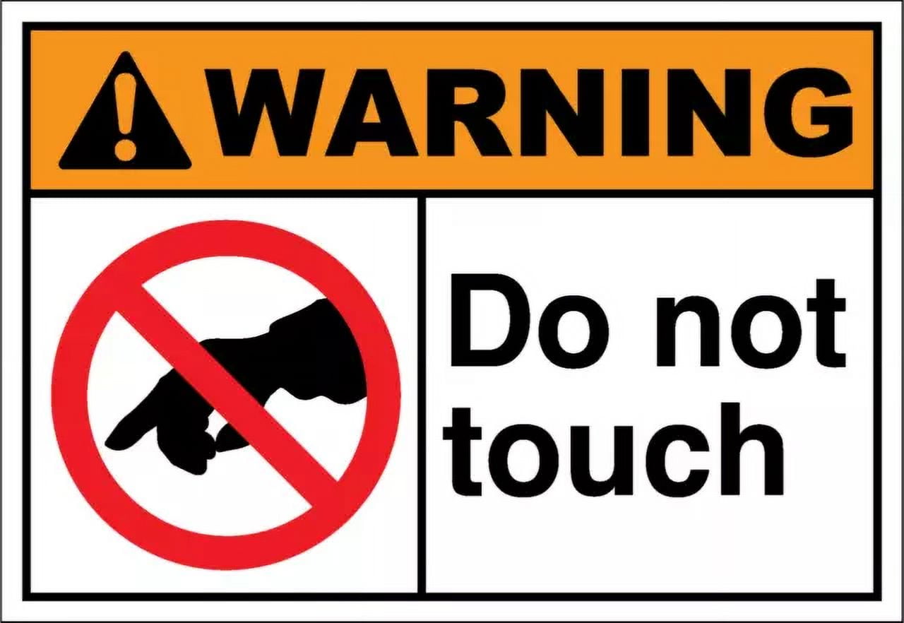 Warning Do Not Touch Sticker Phone Decal Water Bottle Stickers Car ...