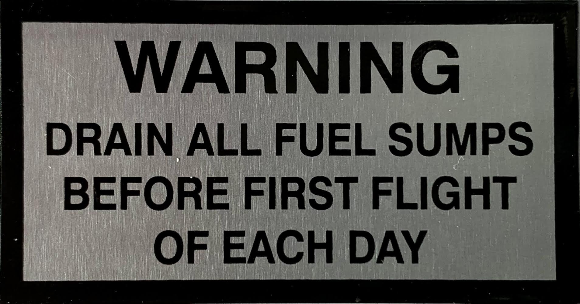 'Warning, Drain All Fuel' Placard PLA-0115 - Walmart.com