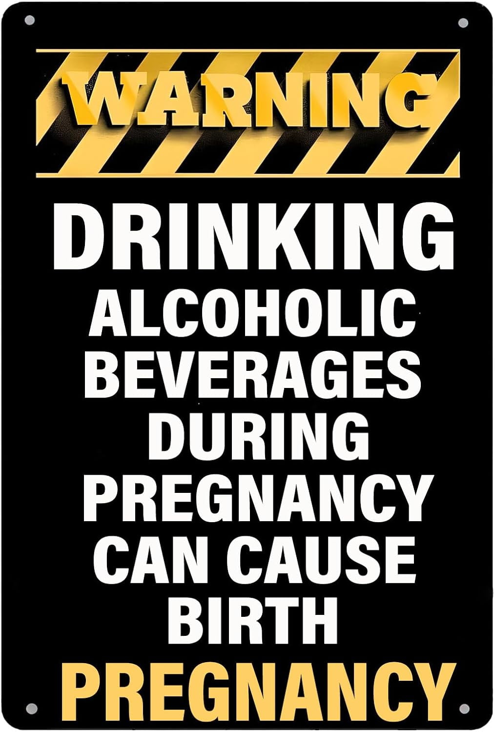 Warning Drinking Alcoholic Beverages During Pregnancy Can Cause Birth ...