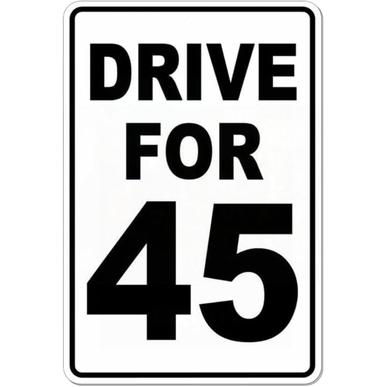 Warning Drive for 45 MPH Vintage Tin Sign – Retro Metal Wall Decor for ...