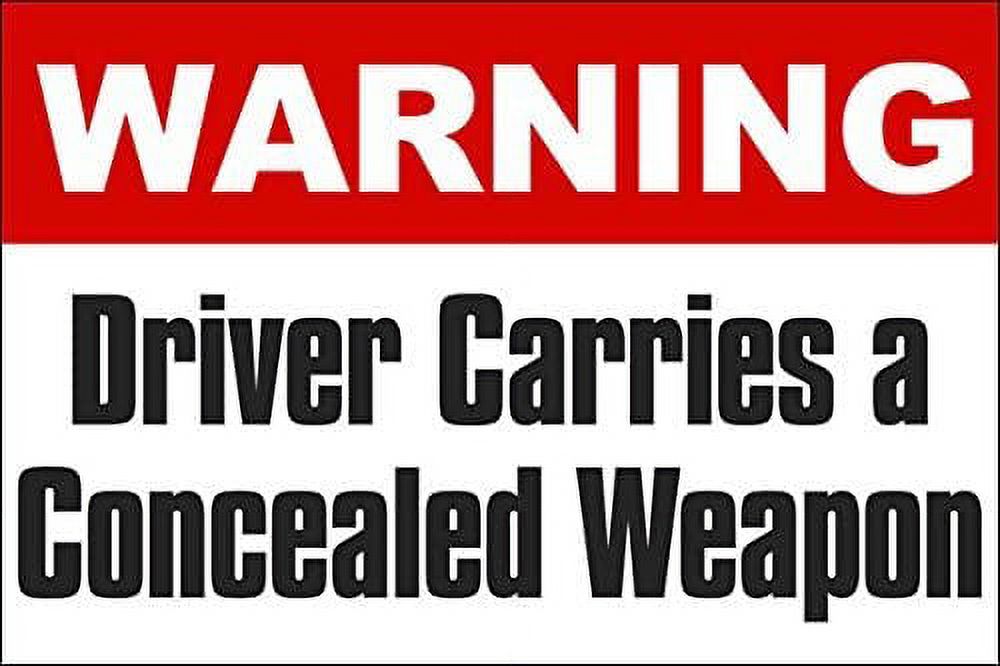 Warning Driver Carries Concealed Weapon 3M Reflective sticker| Gun ...