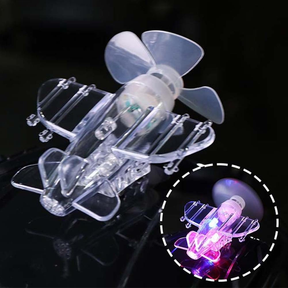 Warning Effect Small Airplane Wind Power Generation Mini Airplane LED ...