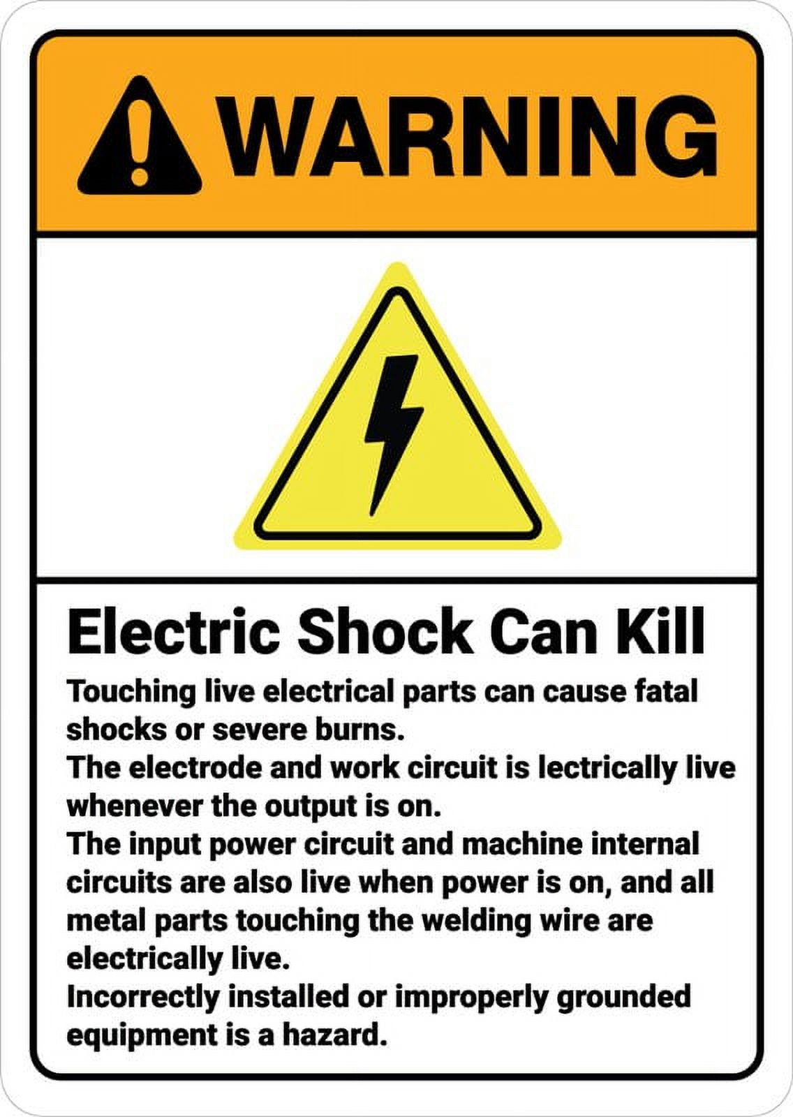 Warning Electric Shock Can Kill Retro Aluminum Sign Metal Tin Sign ...