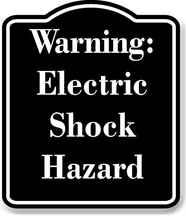 Warning Electric Shock Hazard BLACK Aluminum Composite Sign 15''x18 ...