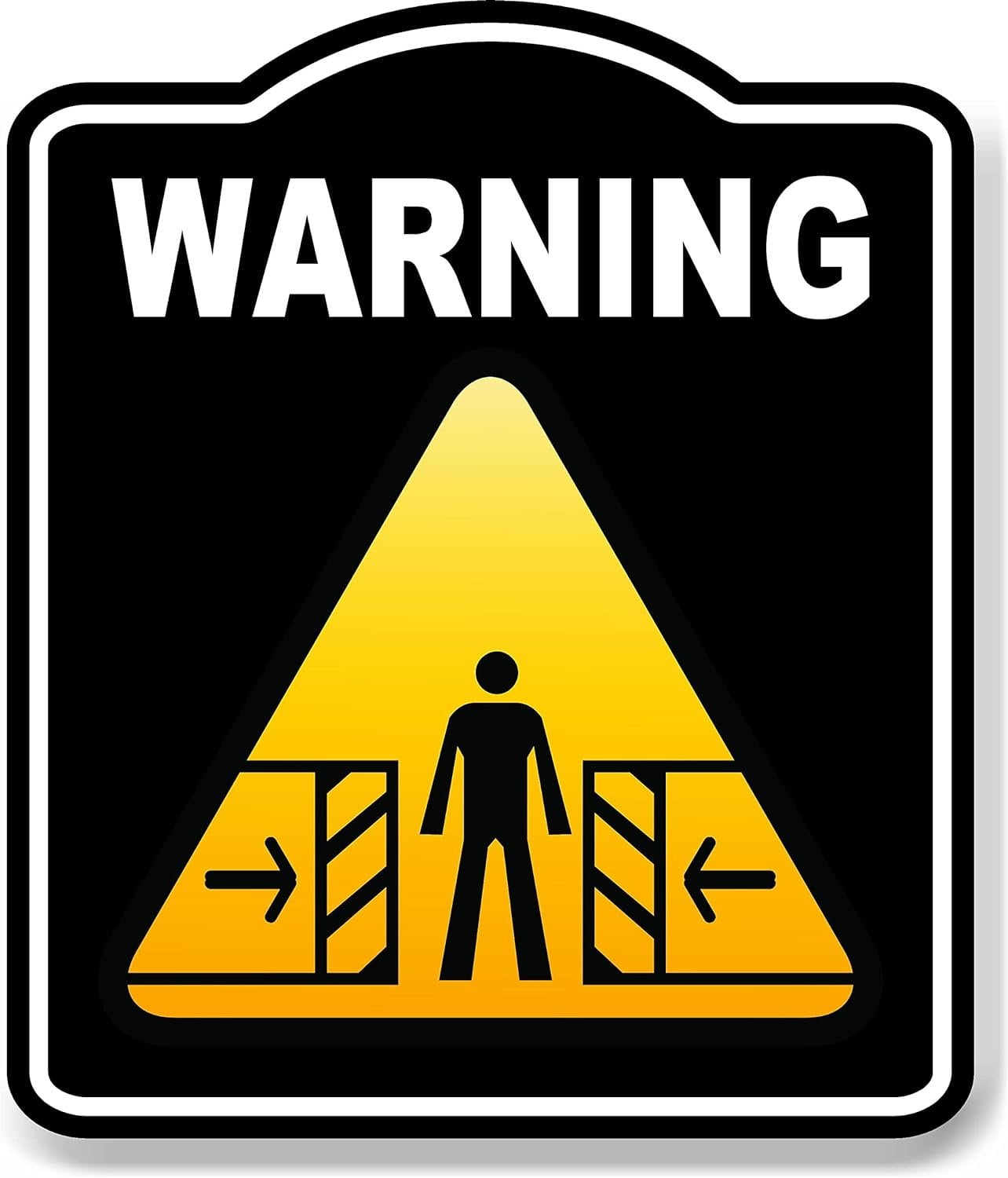 Warning Entrapment Risk Caution OSHA Danger BLACK Aluminum Composite ...