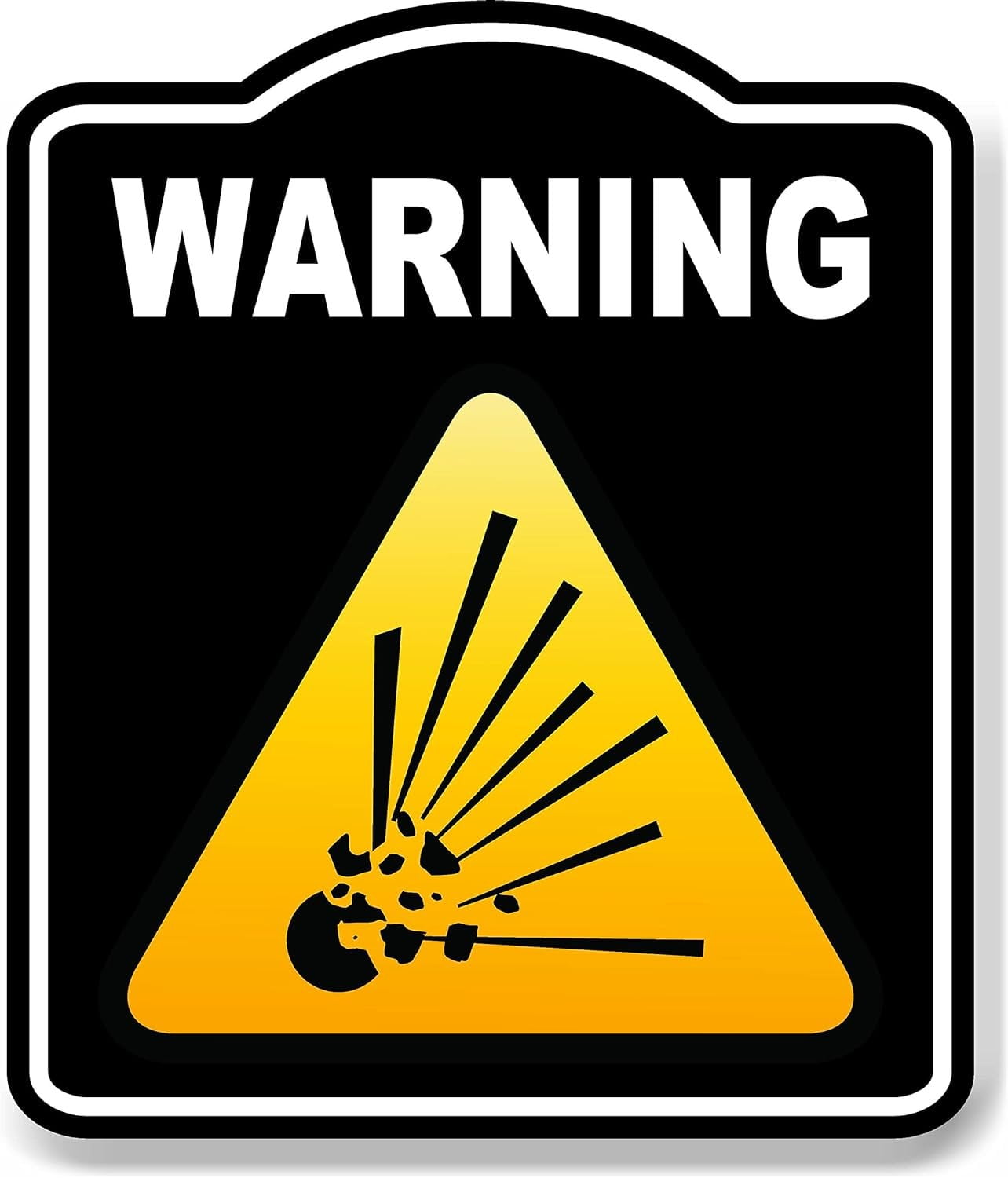 Warning Explosion Risk Caution OSHA Danger BLACK Aluminum Composite ...