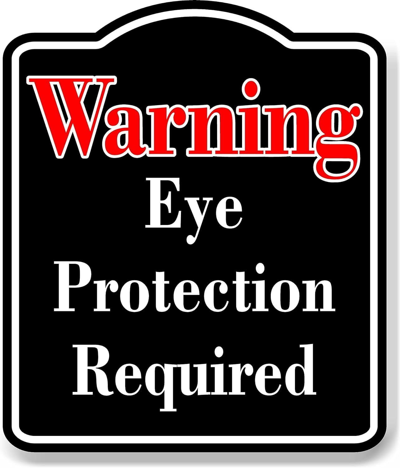 Warning Eye Protection Required Paintball BLACK Aluminum Composite Sign ...