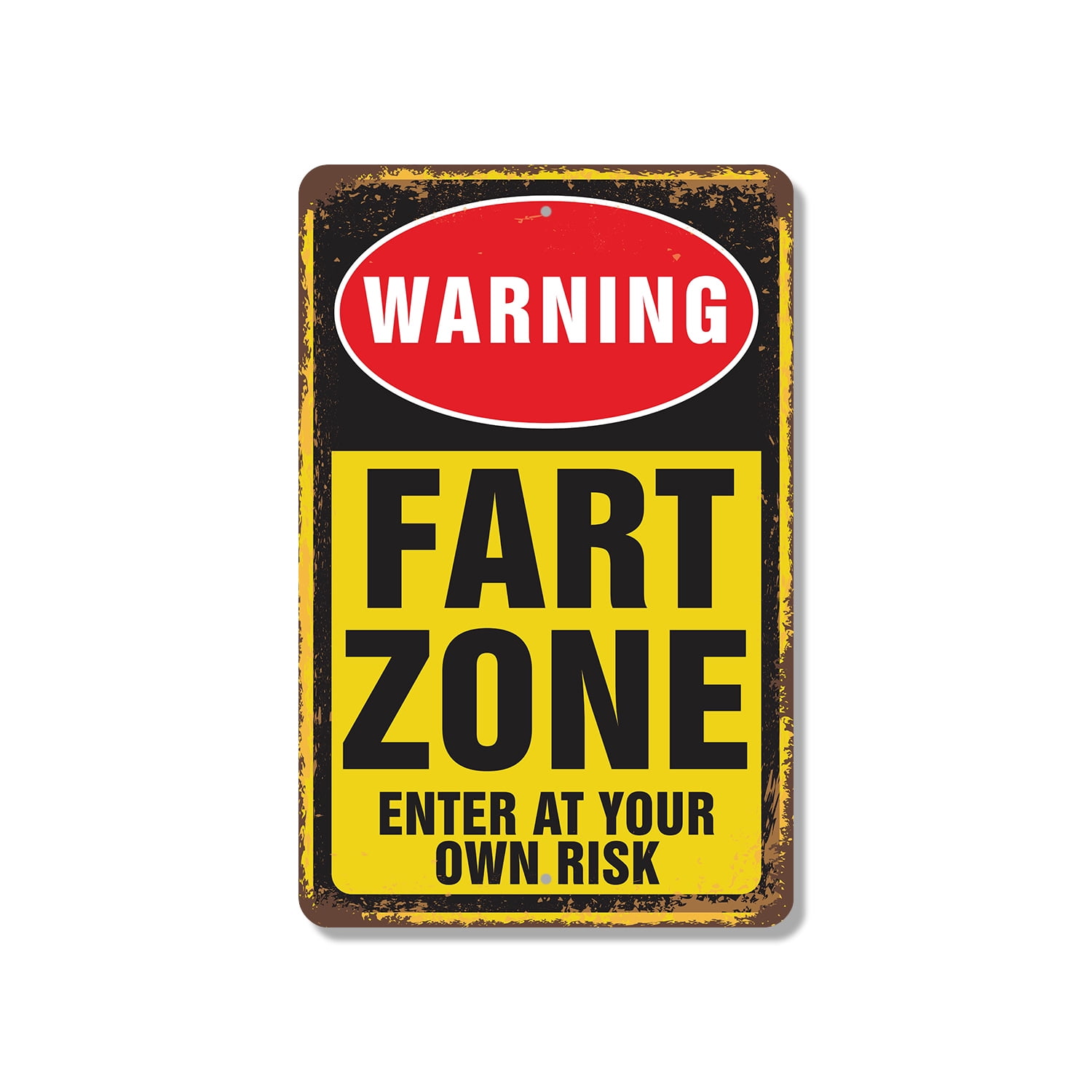 Warning Fart Zone 11 Inch x 17 Inch Novelty Plastic Sign Durable ...