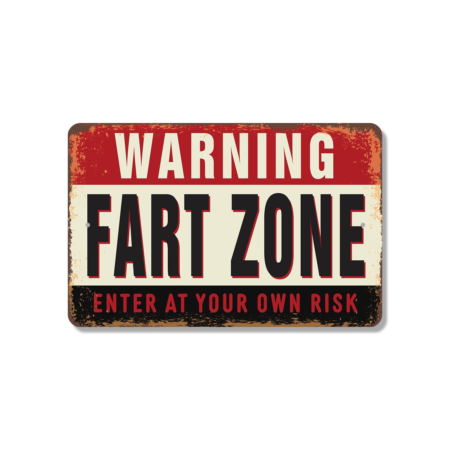 Warning Fart Zone Enter At Your Own Risk 8 Inch x 12 Inch Plastic Sign ...