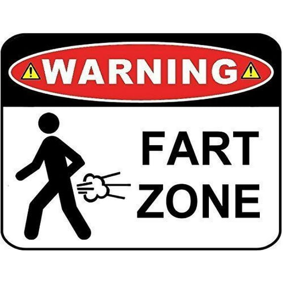 "Warning Fart Zone" Funny Metal Aluminum Sign Size: 16 x 12 Inch ...