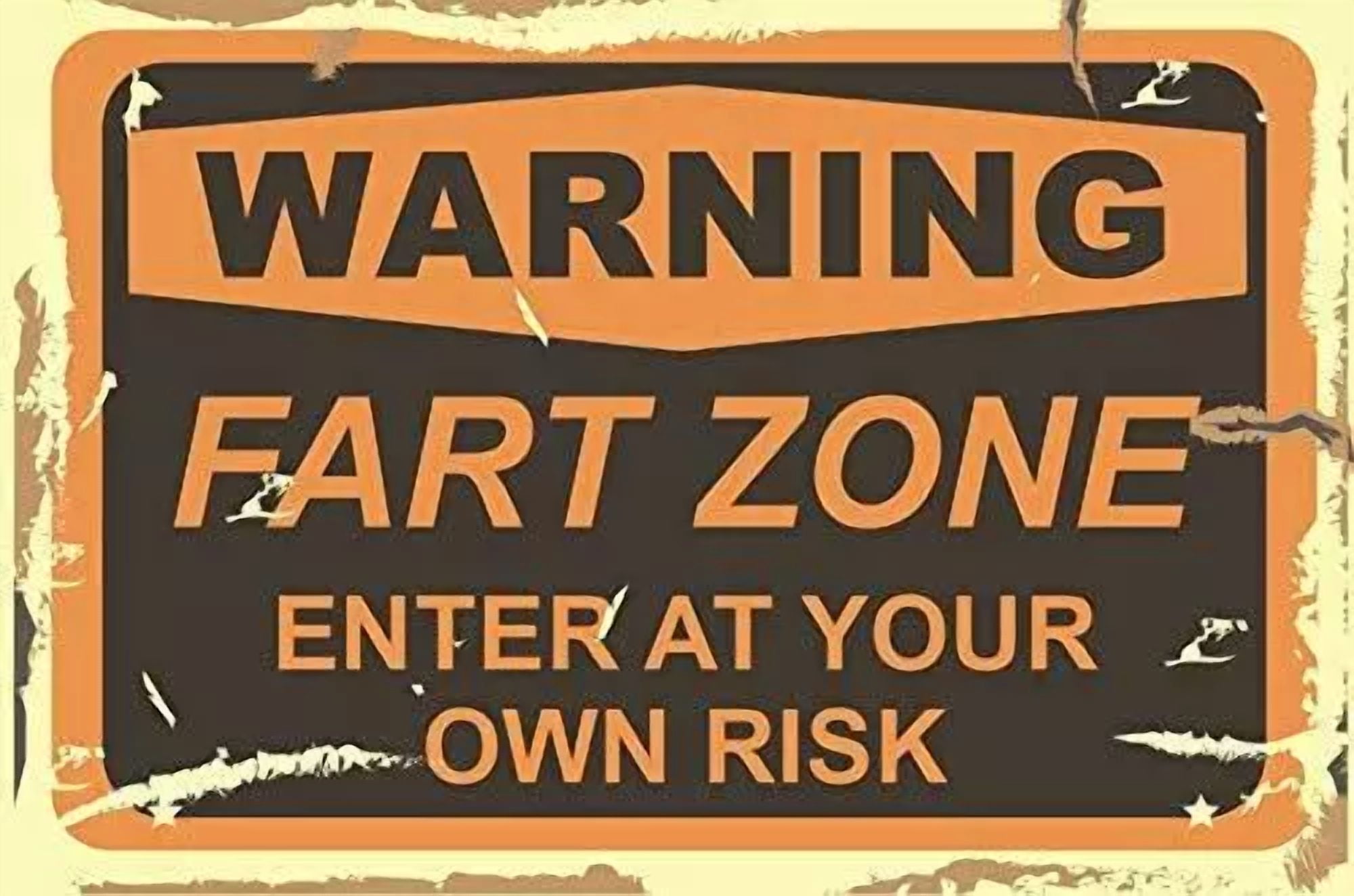 Warning Fart Zone Funny Tin Sign Bar Pub Garage Diner Cafe Home Wall ...