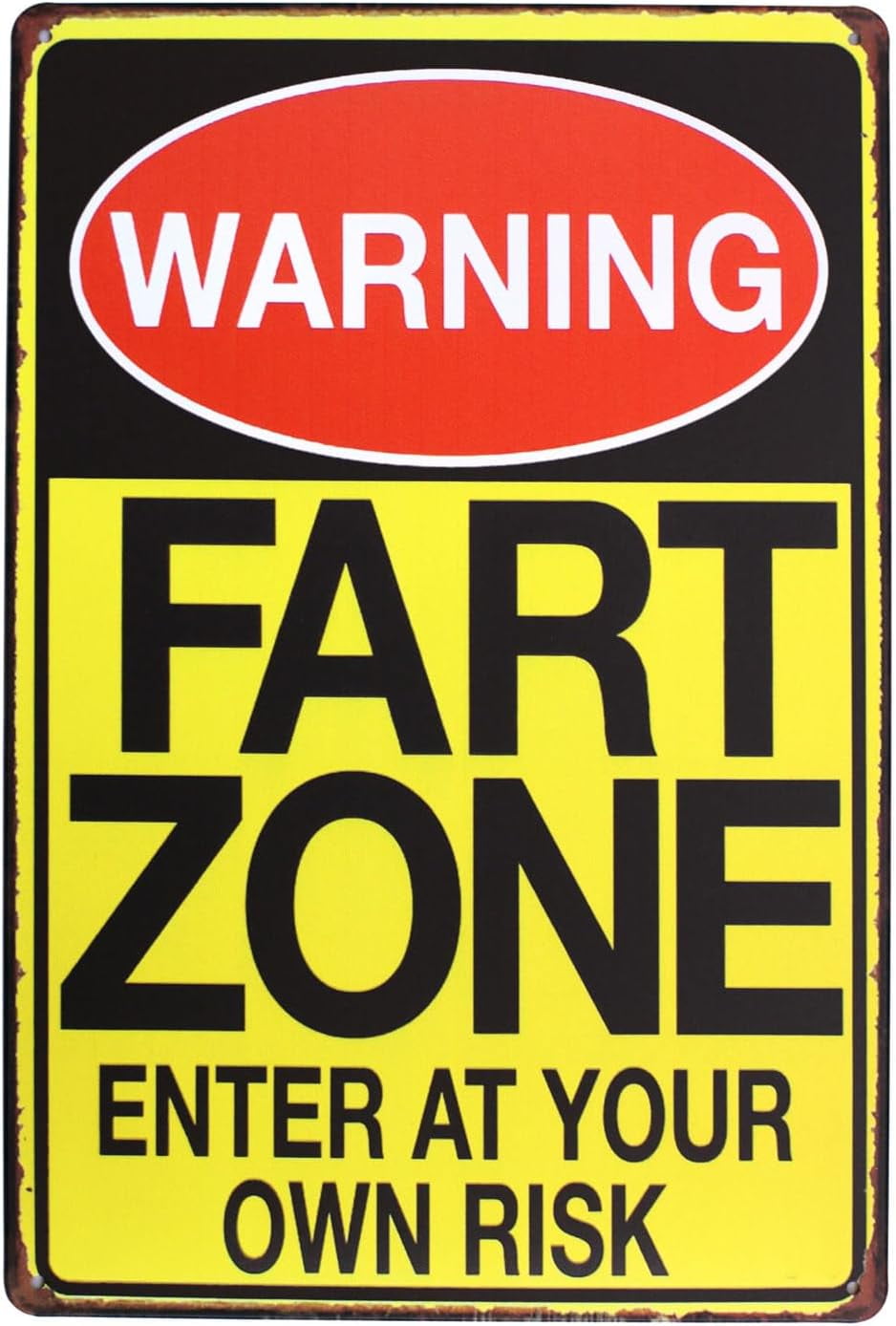 Warning Fart Zone Funny Tin Sign Bar Pub Garage Diner Cafe Home Wall ...