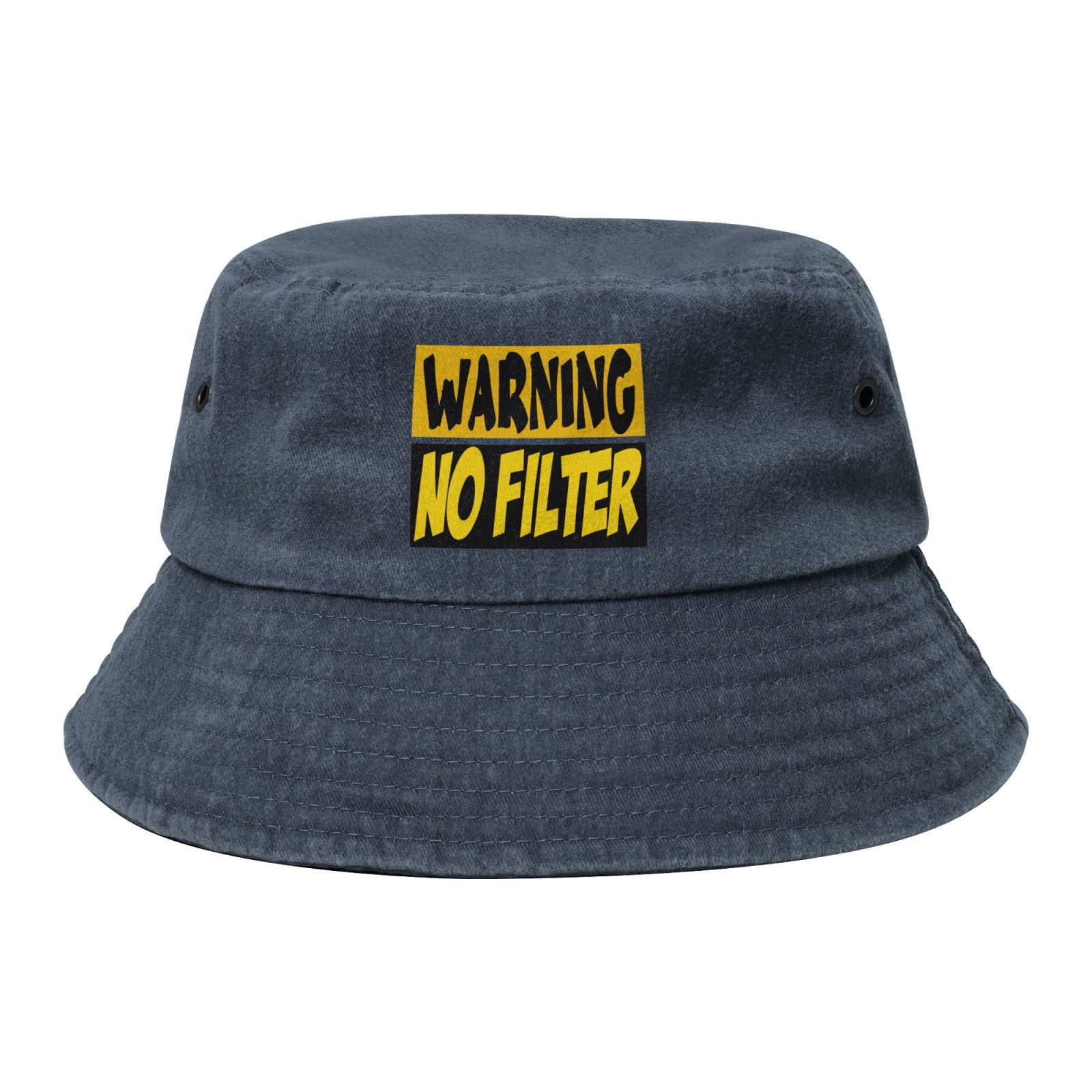 Warning No Filters Summer Bucket Hat Fishing Hat Wide Brim Sun Hat with ...