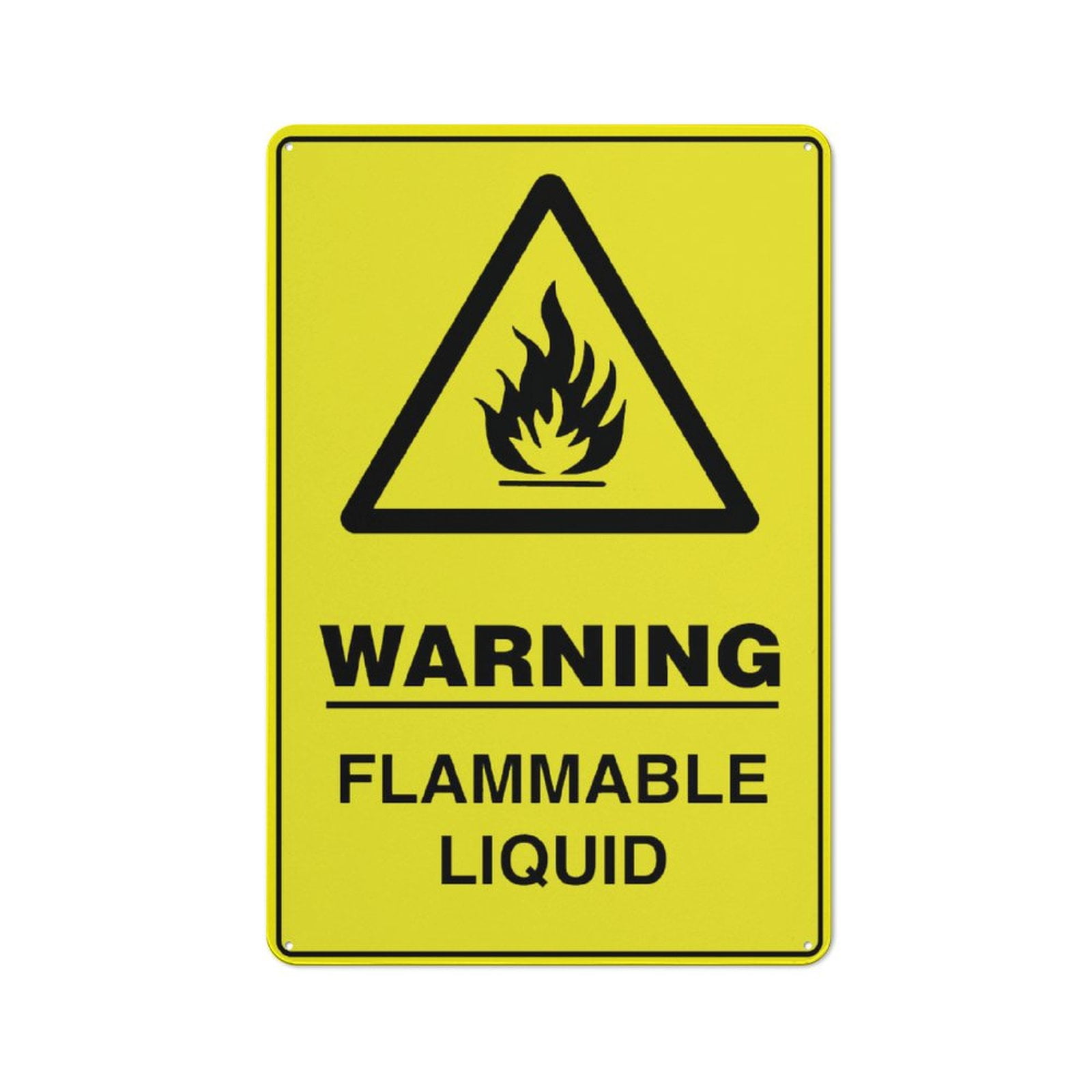 Warning Flammable Liquid Sign Outdoor Metal Sign - 12 X 8 Metal Signs ...