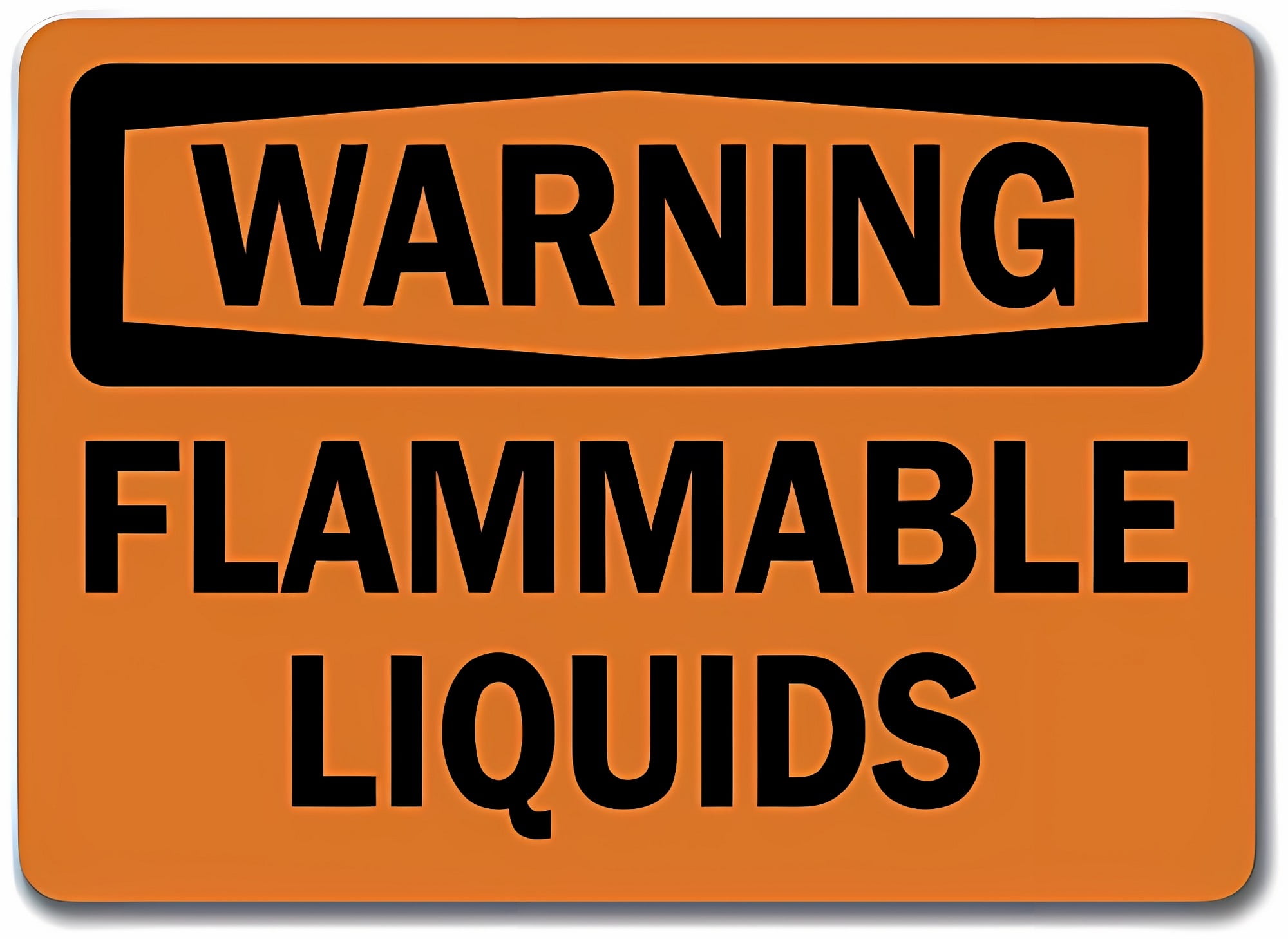 Warning Flammable Liquids Sign - 8"x12" Durable Tin Metal Decor, Safety ...