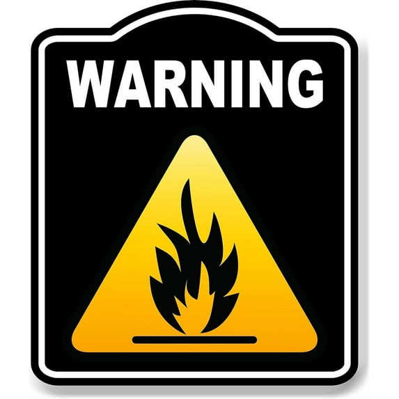 Warning Flammable Risk Caution OSHA Danger BLACK Aluminum Composite ...