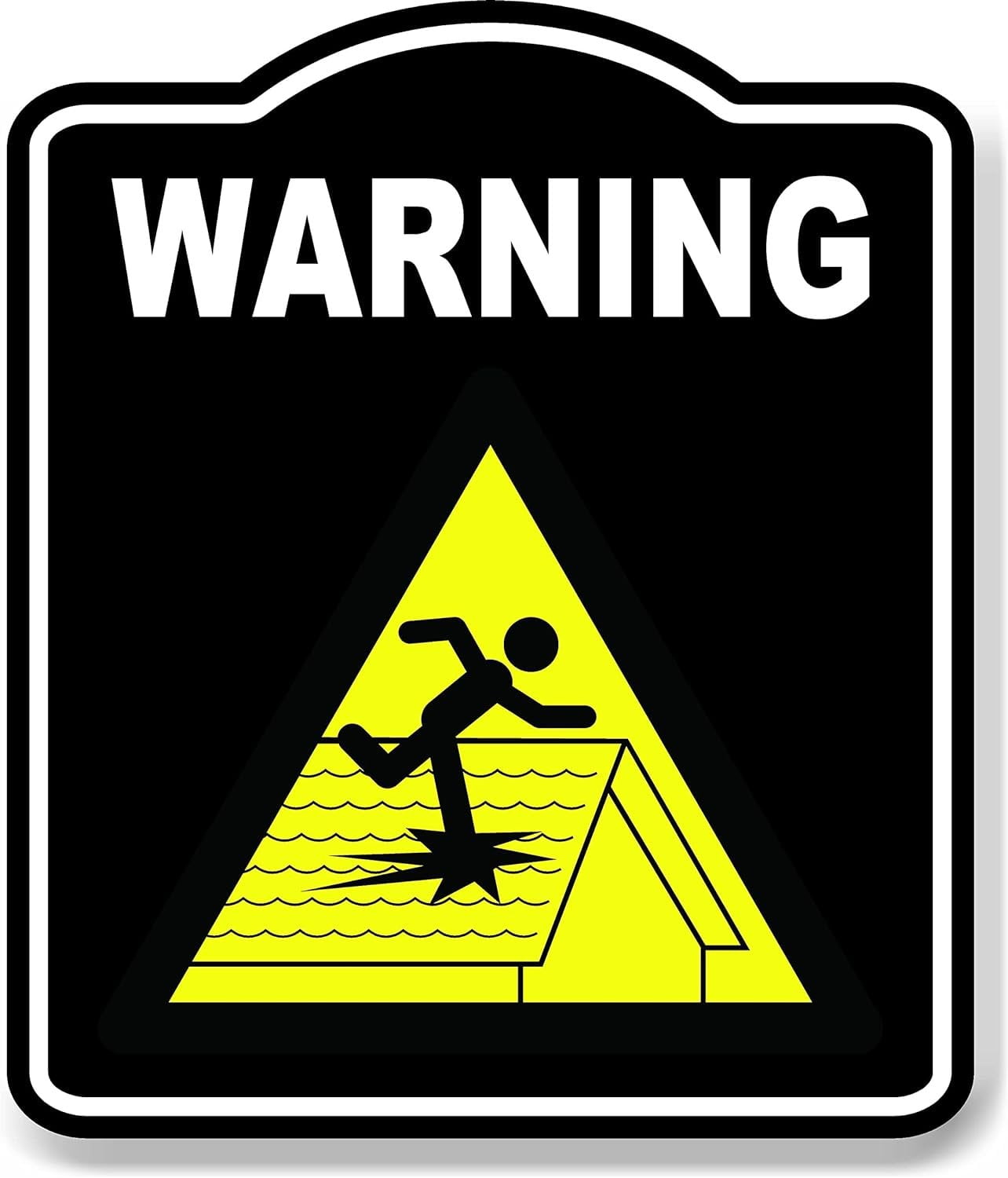 Warning Fragile Caution OSHA Danger BLACK Aluminum Composite Sign, 15 ...