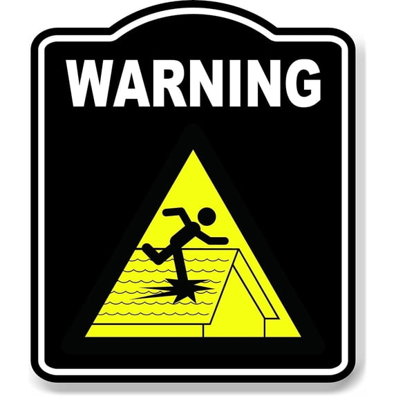 Warning Fragile Caution OSHA Danger BLACK Aluminum Composite Sign, 8.5 ...