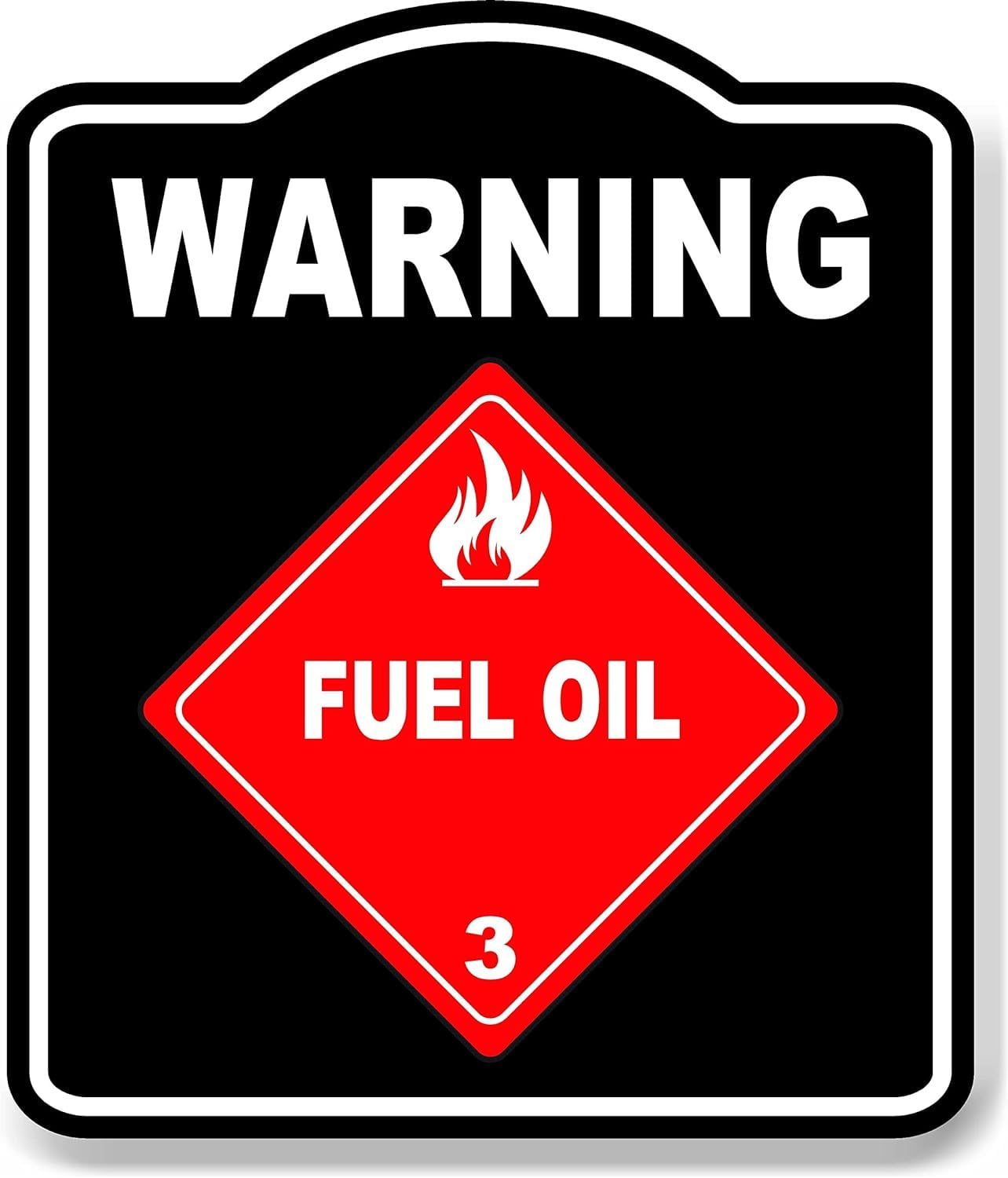 Warning_Fuel_Oil_Flammable_Gas_Safty_OSHA_Danger_BLACK Aluminum ...
