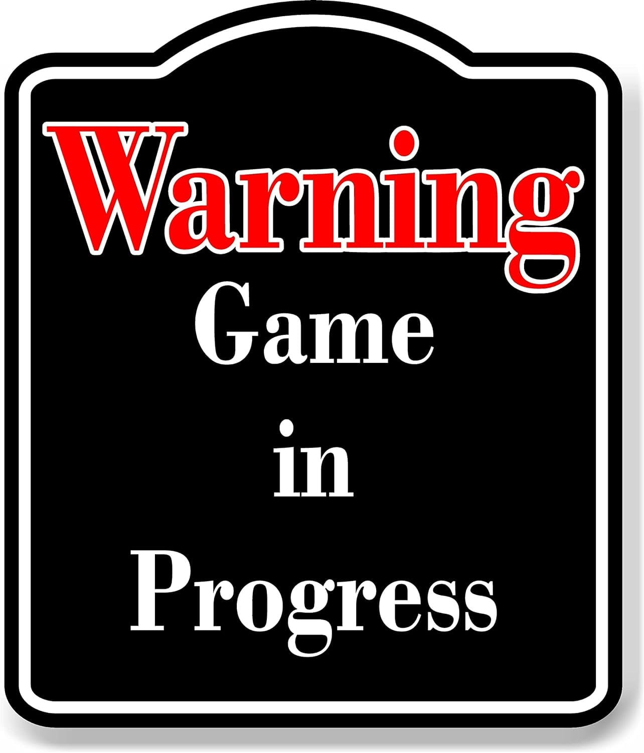 Warning Game in Progress Paintball BLACK Aluminum Composite Sign, 15 ...