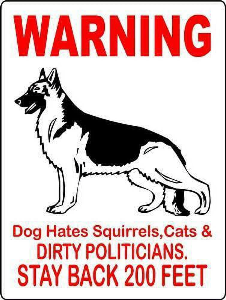 Warning German Shepherd Funny Aluminum Sign - Walmart.com