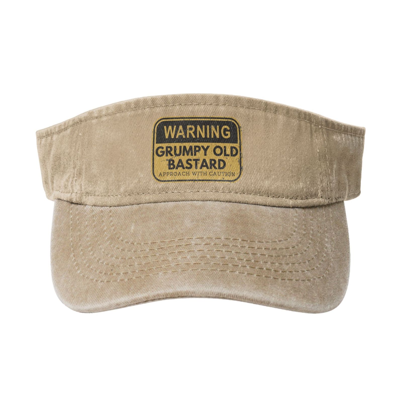 Warning Grumpys Old Bastards Approachs with Caution Sun Visor Hats ...
