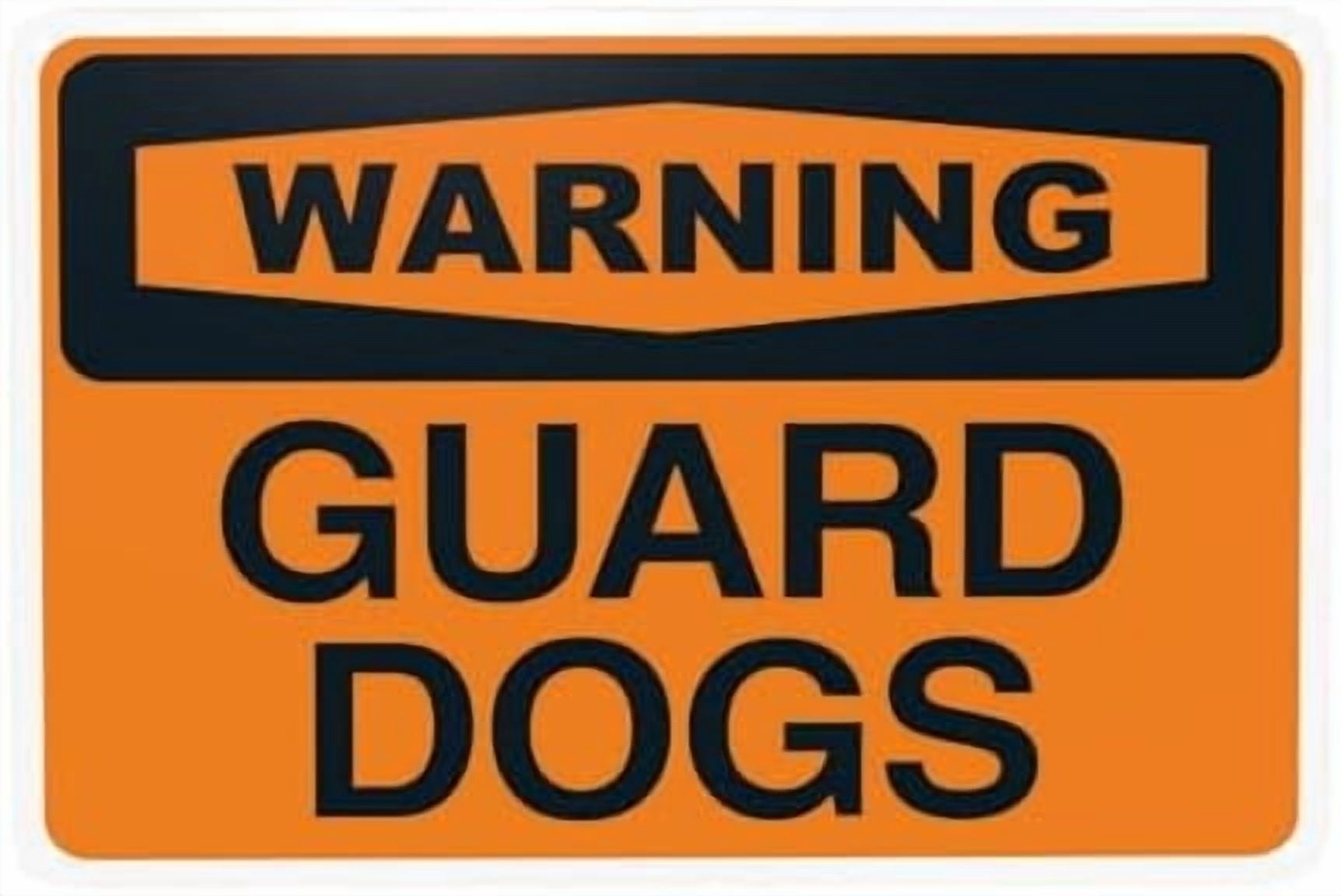 Warning Guard Dogs Warning Sign, Beware Of Dog Security Metal Signs for ...