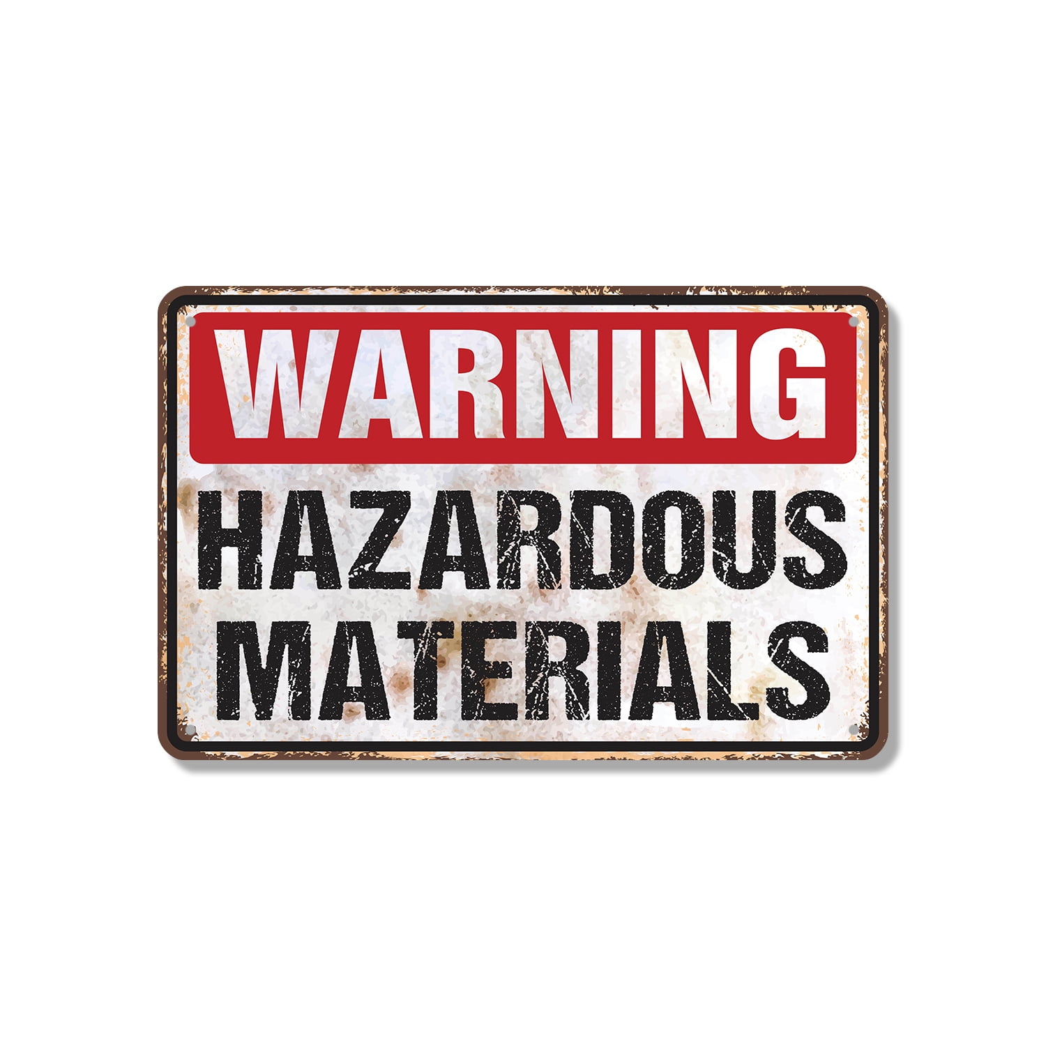 Warning Hazardous Materials Vintage Style 18 Inch x 24 Inch Aluminum ...