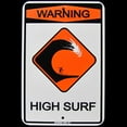 Warning High Surf US Made Metal Street Sign Beach Bar Pub Surf Shop ...