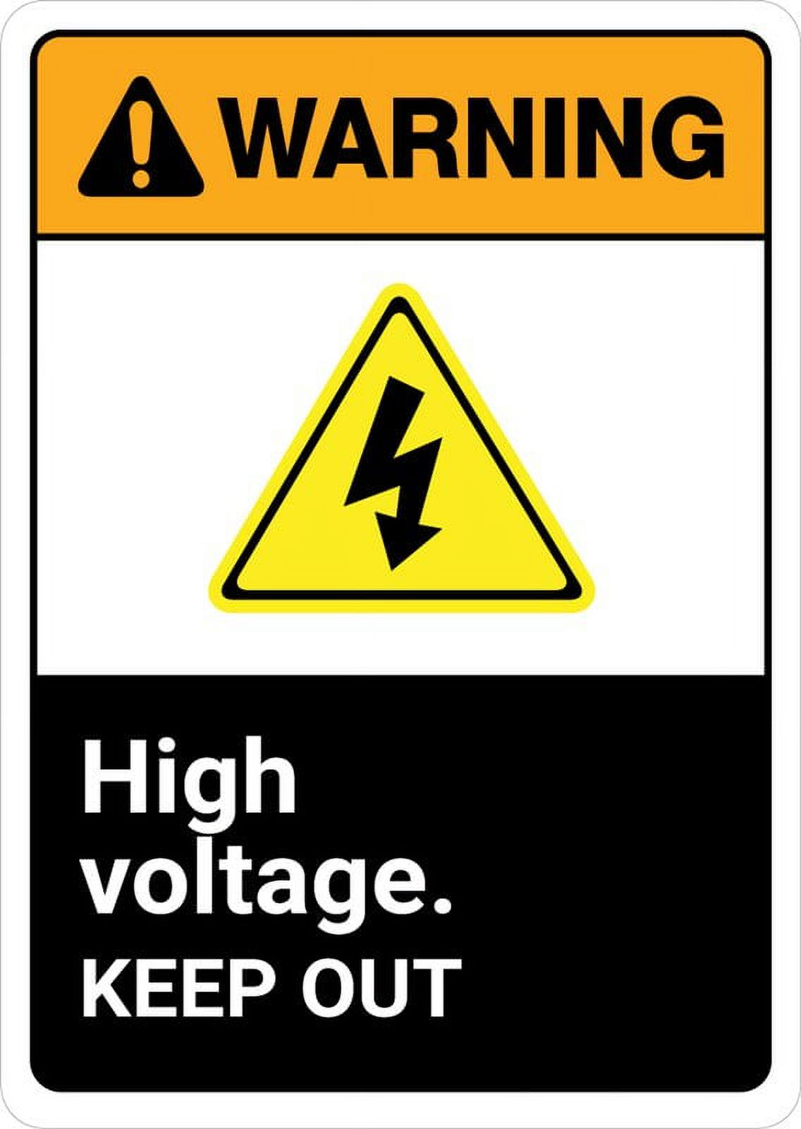 Warning High Voltage Keep Away Authorized Personnel Only Sign Safety ...