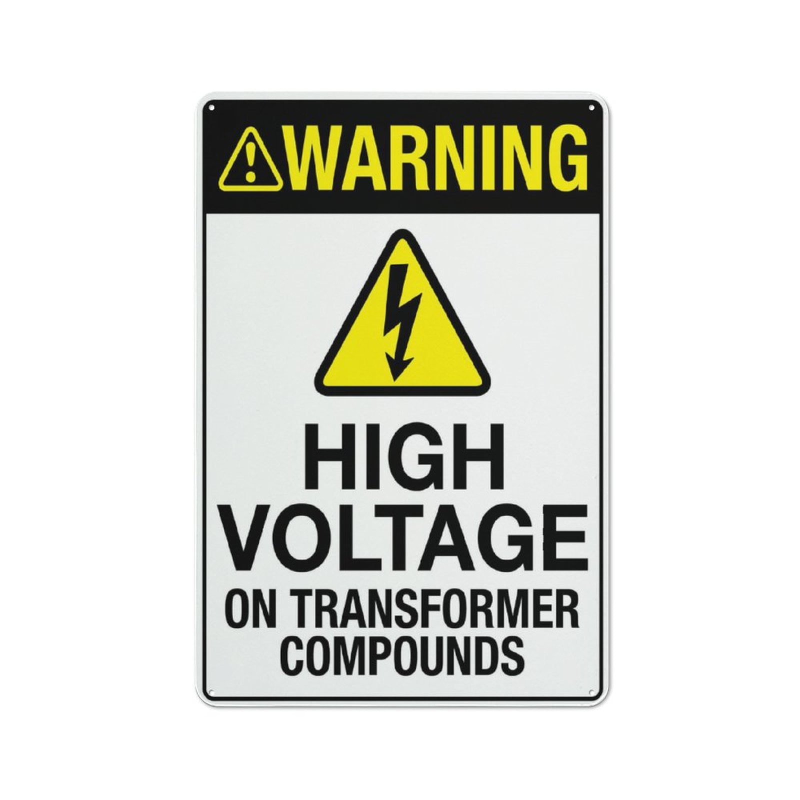 Warning High Voltage (On Transformer Compounds) Sign 12”X8” Metal Signs ...