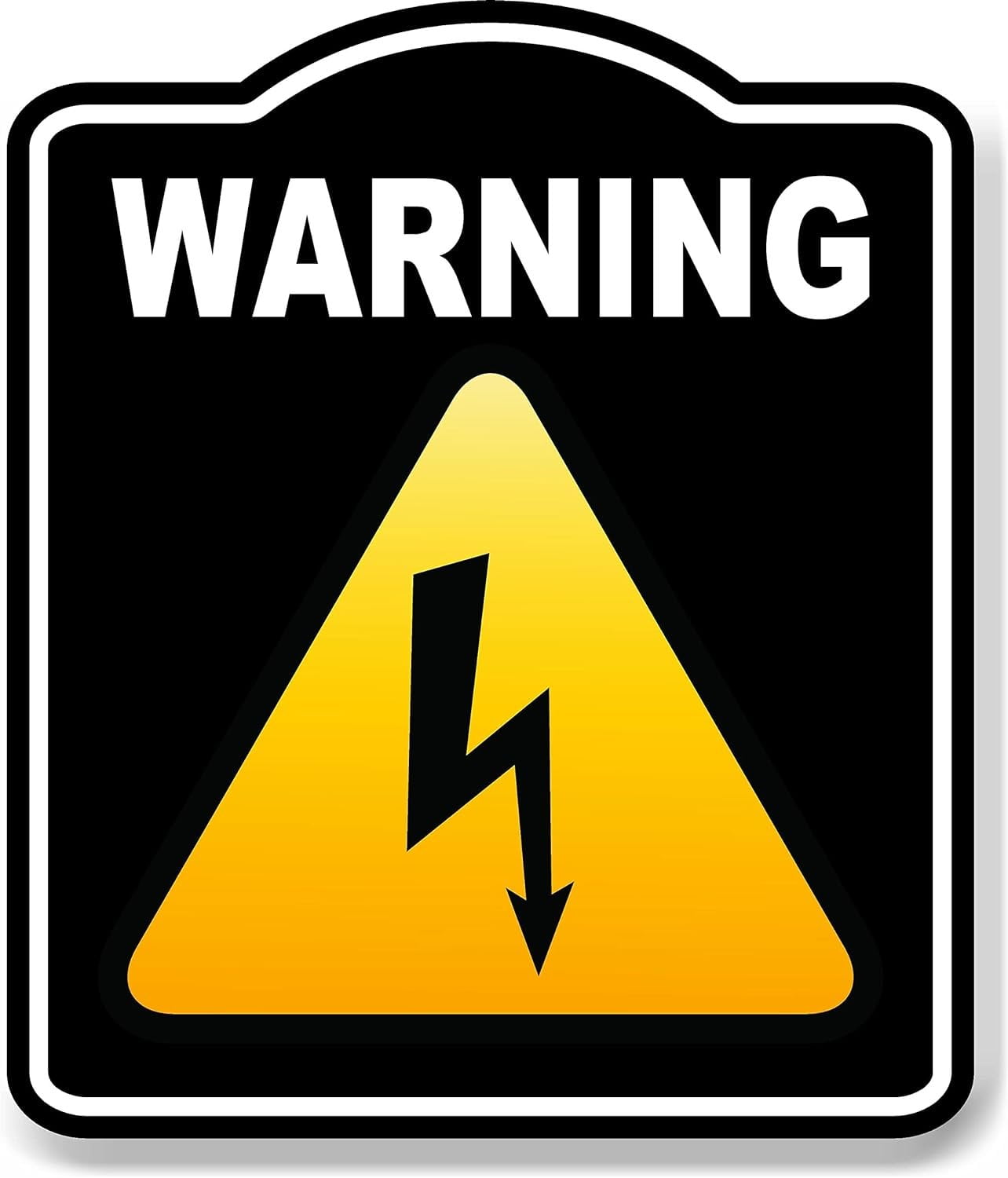 Warning High Voltage Risk Caution OSHA Danger BLACK Aluminum Composite ...