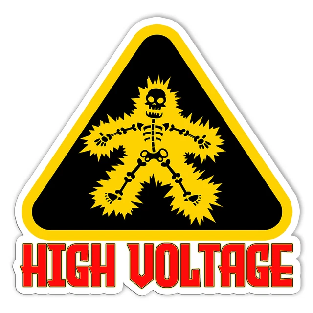 Warning High Voltage Sticker Lineman Labor Sticker Phone Decal Water ...