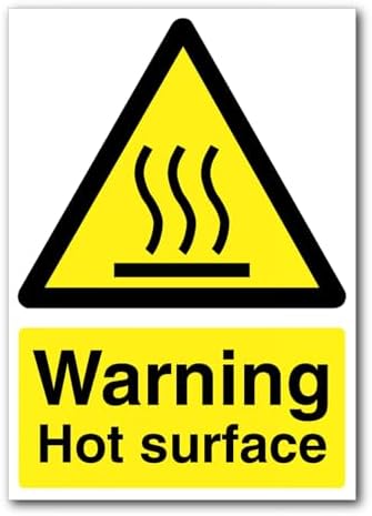 Warning Hot Surface Sign Temperature & Radiation Signs Hazard ...