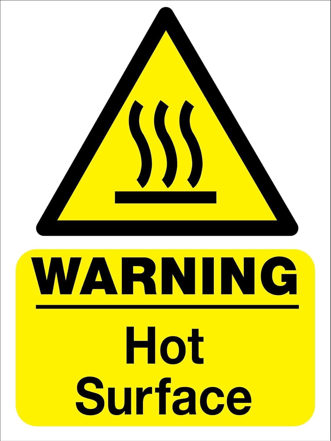 Warning Hot Surface Sign Warning Signage 8 X 12 Inch Metal Tin Sign ...