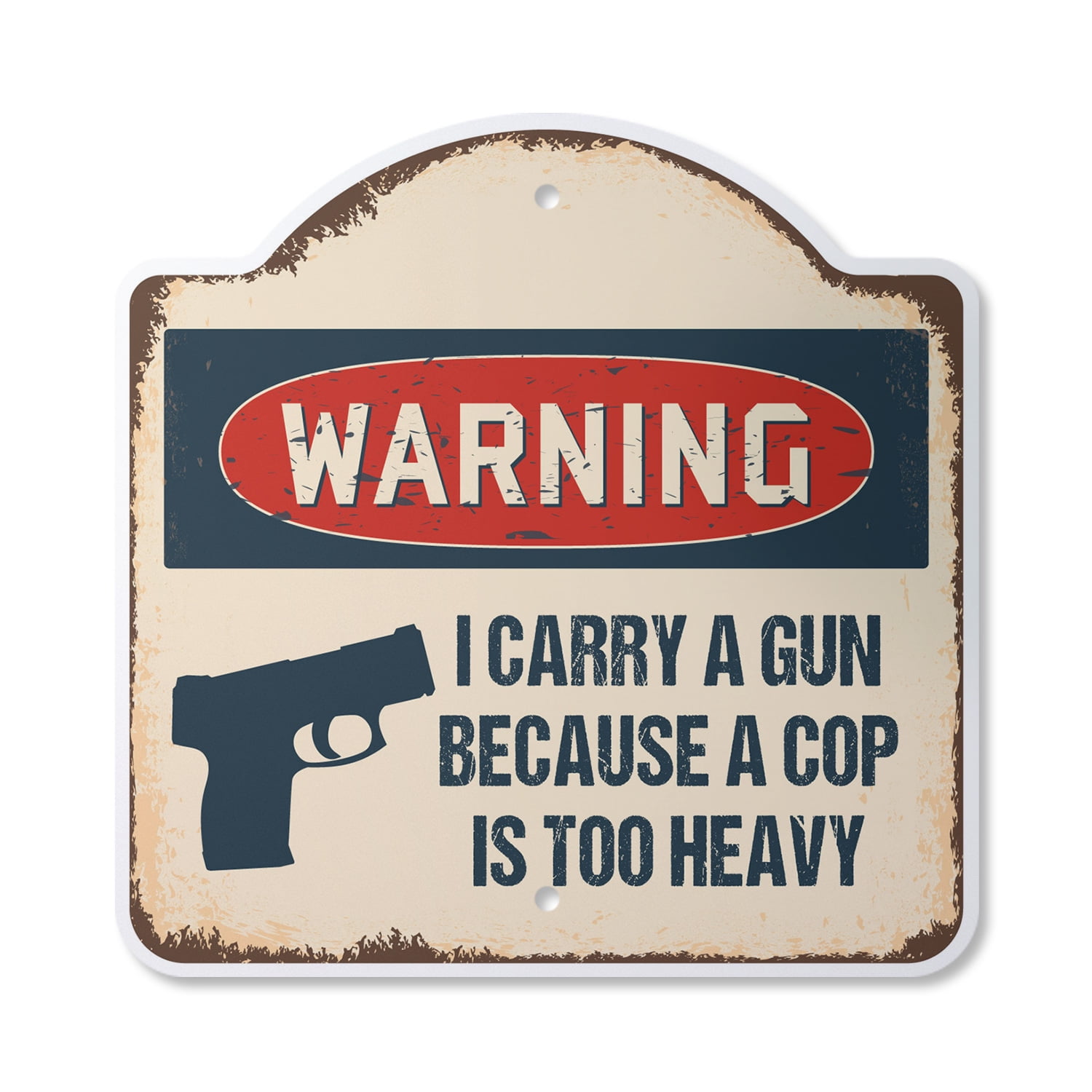 Warning I Carry A 14" X 14" Sign | Indoor/Outdoor Plastic | SignMission ...