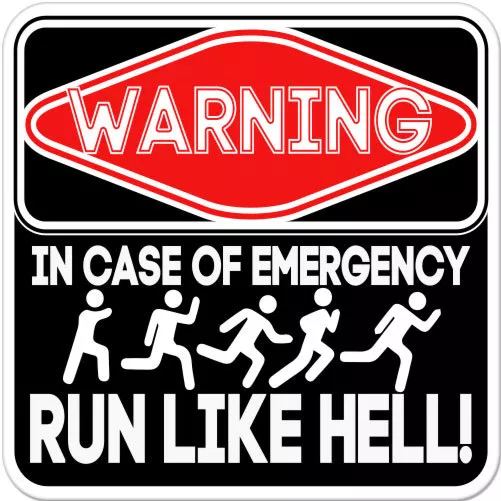 Warning In Case Of Emergency Sticker Decal Phone Decal Water Bottle ...