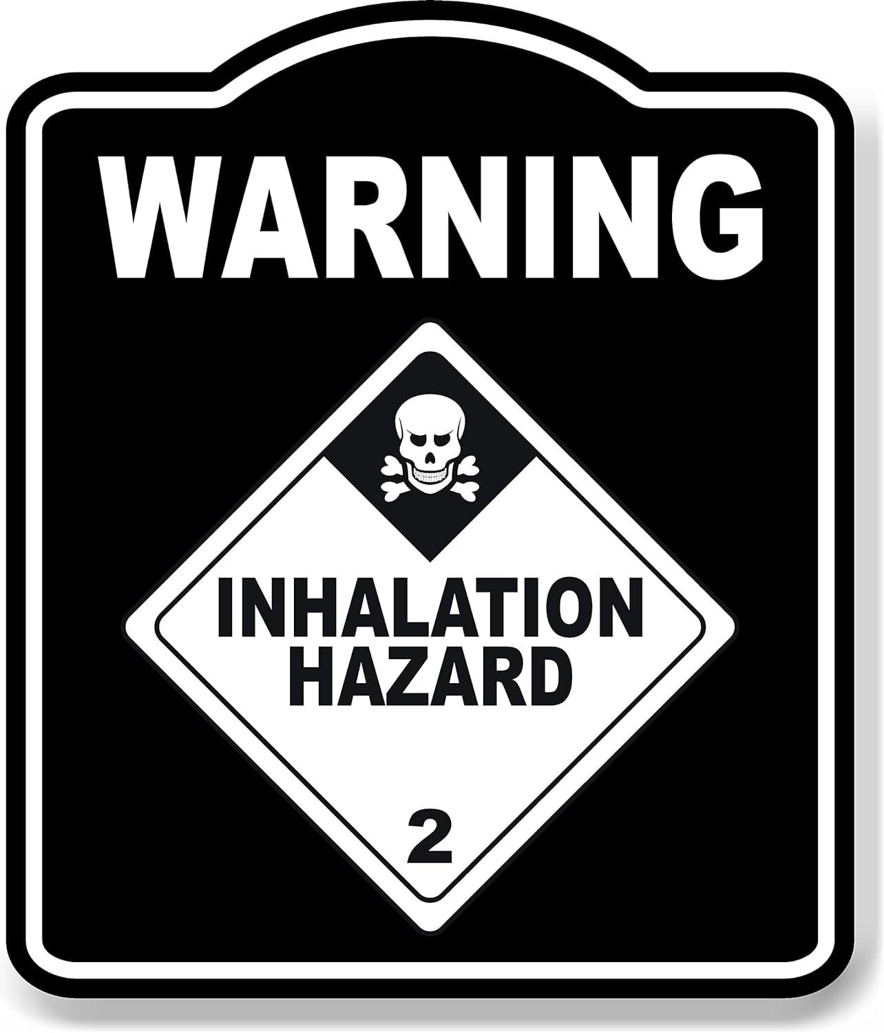 Warning_Inhalation_Hazard_Safty_OSHA_Danger_BLACK Aluminum Composite ...