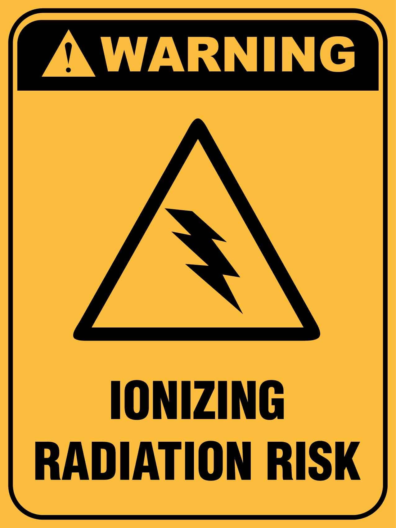 Warning Ionizing Radiation Risk Metal Sign Caution Danger Safety ...