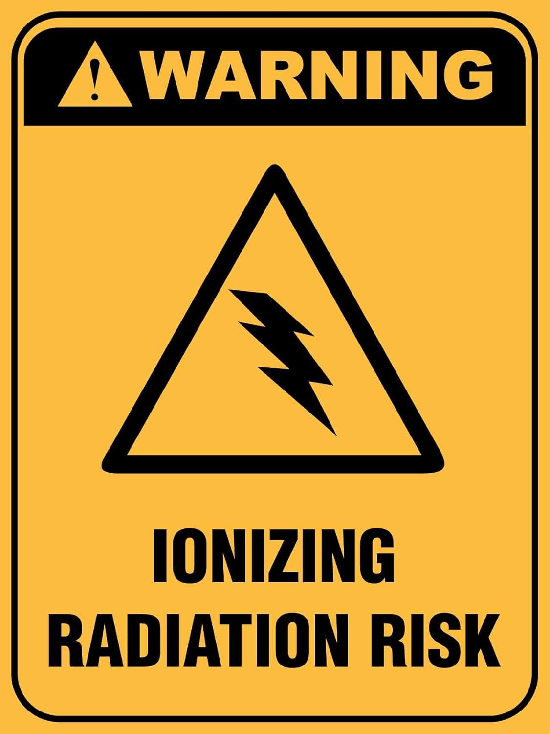 Warning Ionizing Radiation Risk Sign Warning Signage 8 X 12 Inch Metal ...