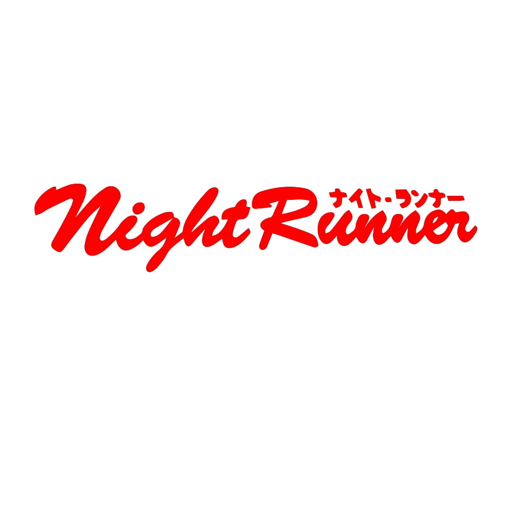 Warning Japanese JDM Racing Sticker Night Runner Front Windshield ...